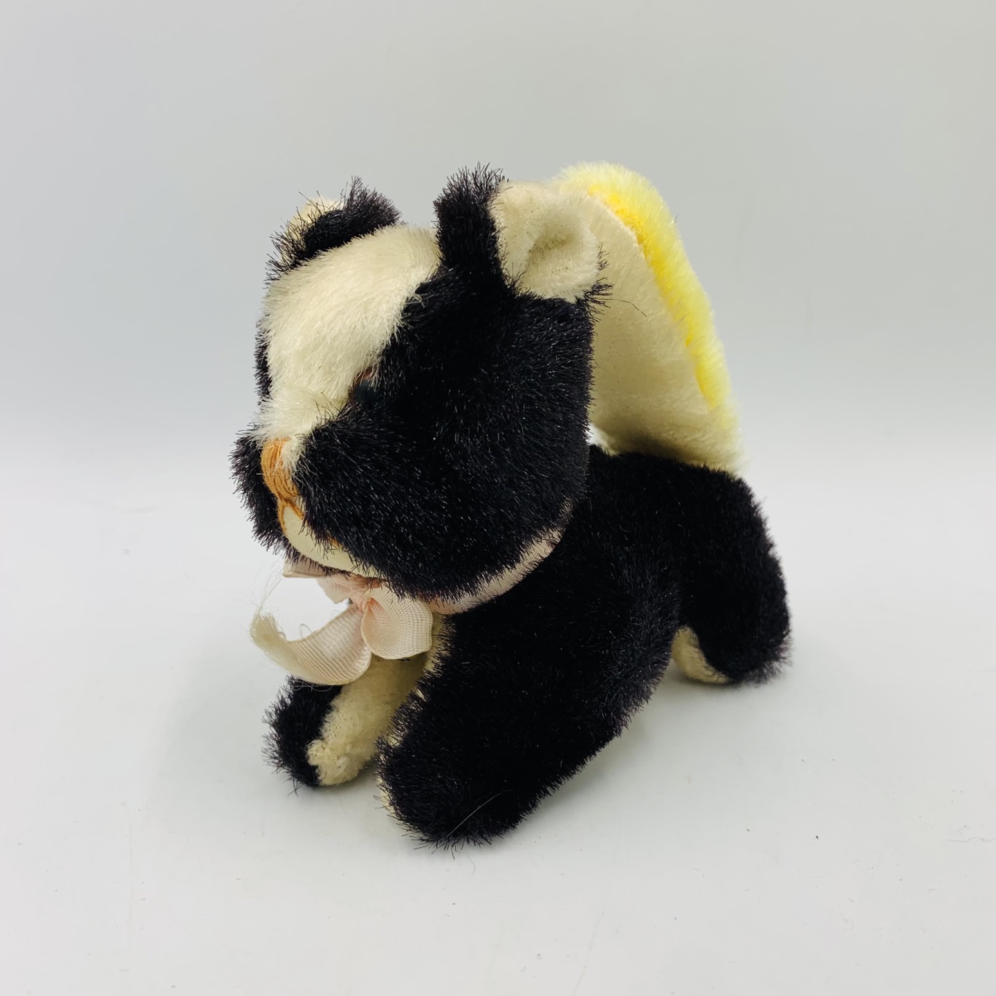 Vintage Small Plushie Plush Skunk Black White Toy