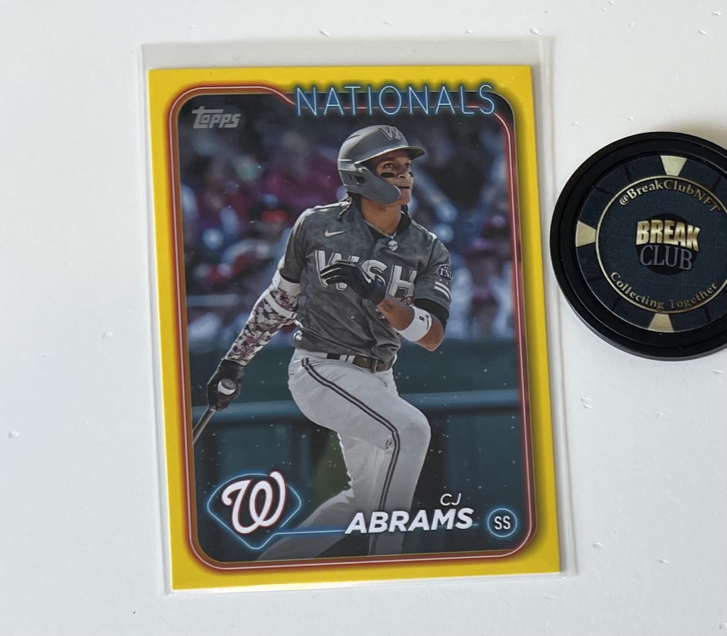 CJ Abrams Yellow Border Washington Nationals