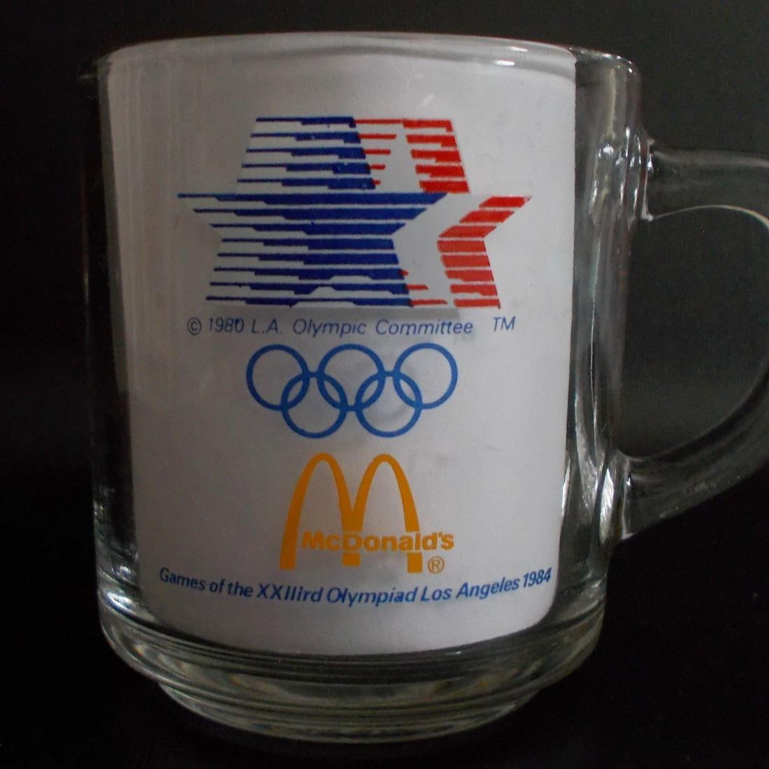 McDonalds 1984 Los Angeles Olympics Glass Mug Set