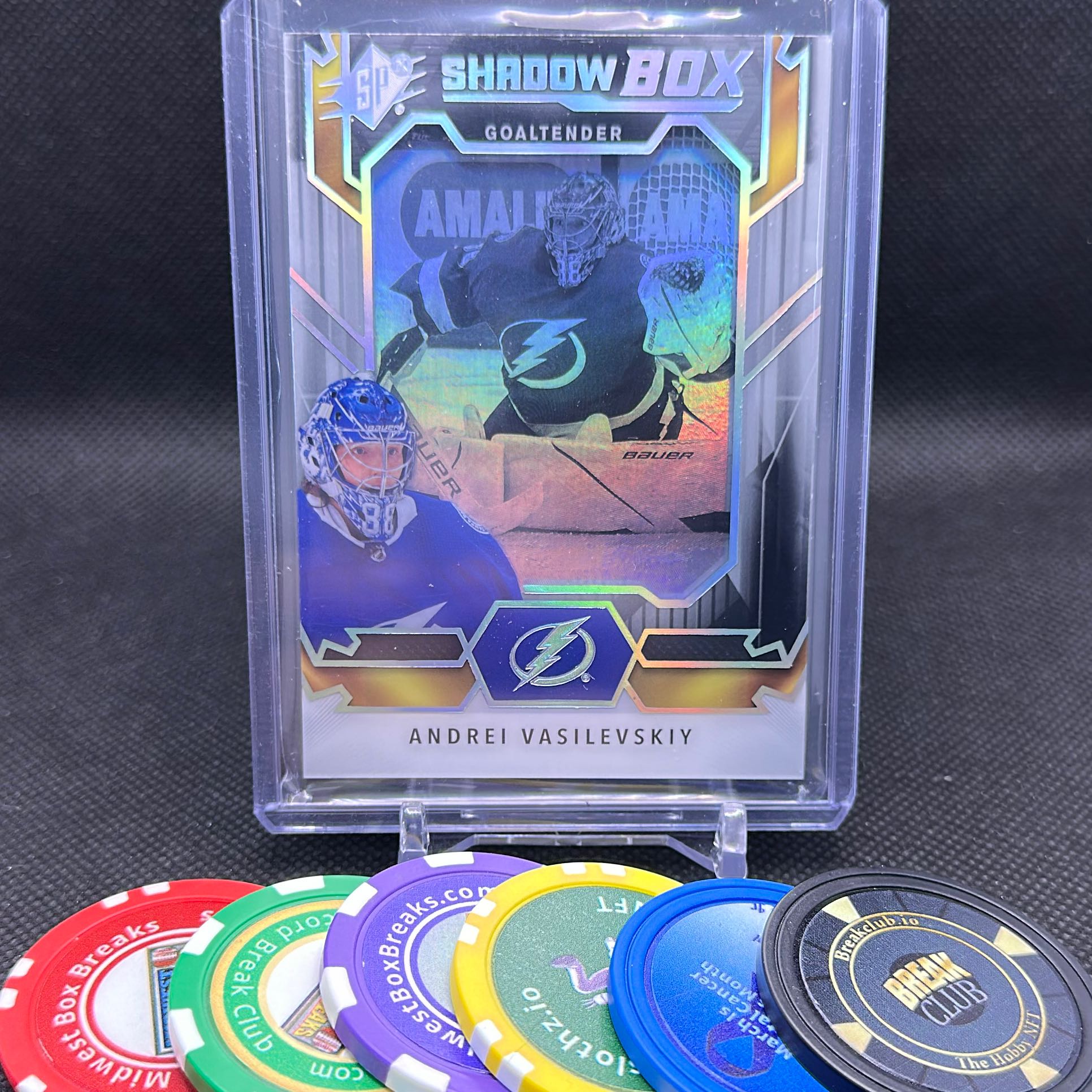 Andrei Vasilevskiy 2022 Upper Deck SPX Shadow Box Tampa Bay Lightning
