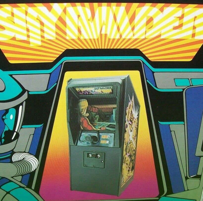 Sky Raider Arcade FLYER Original 1978 Video Game Artwork Sheet Space Age