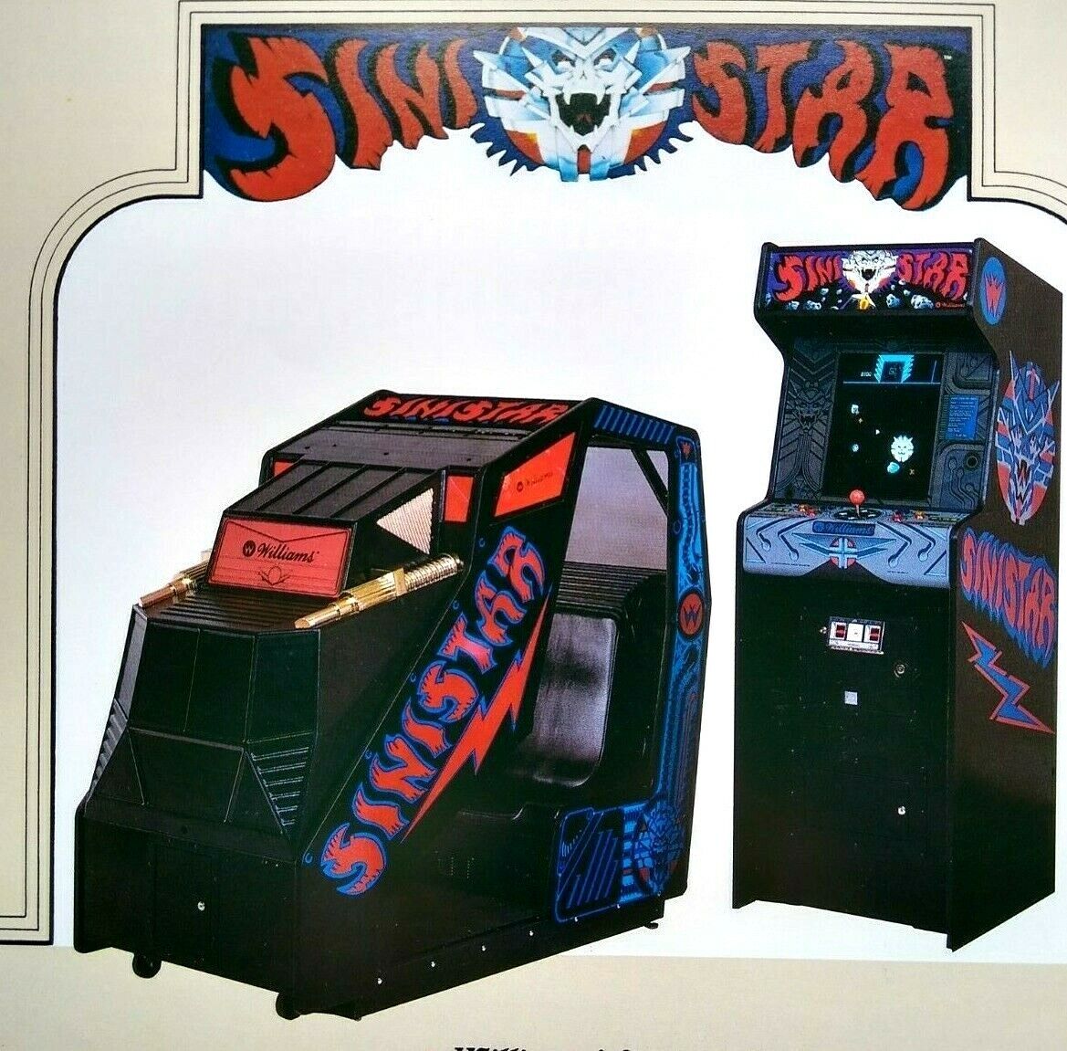 Sinistar Arcade Flyer Original 1983 Video Game Foldout Brochure Vintage ...