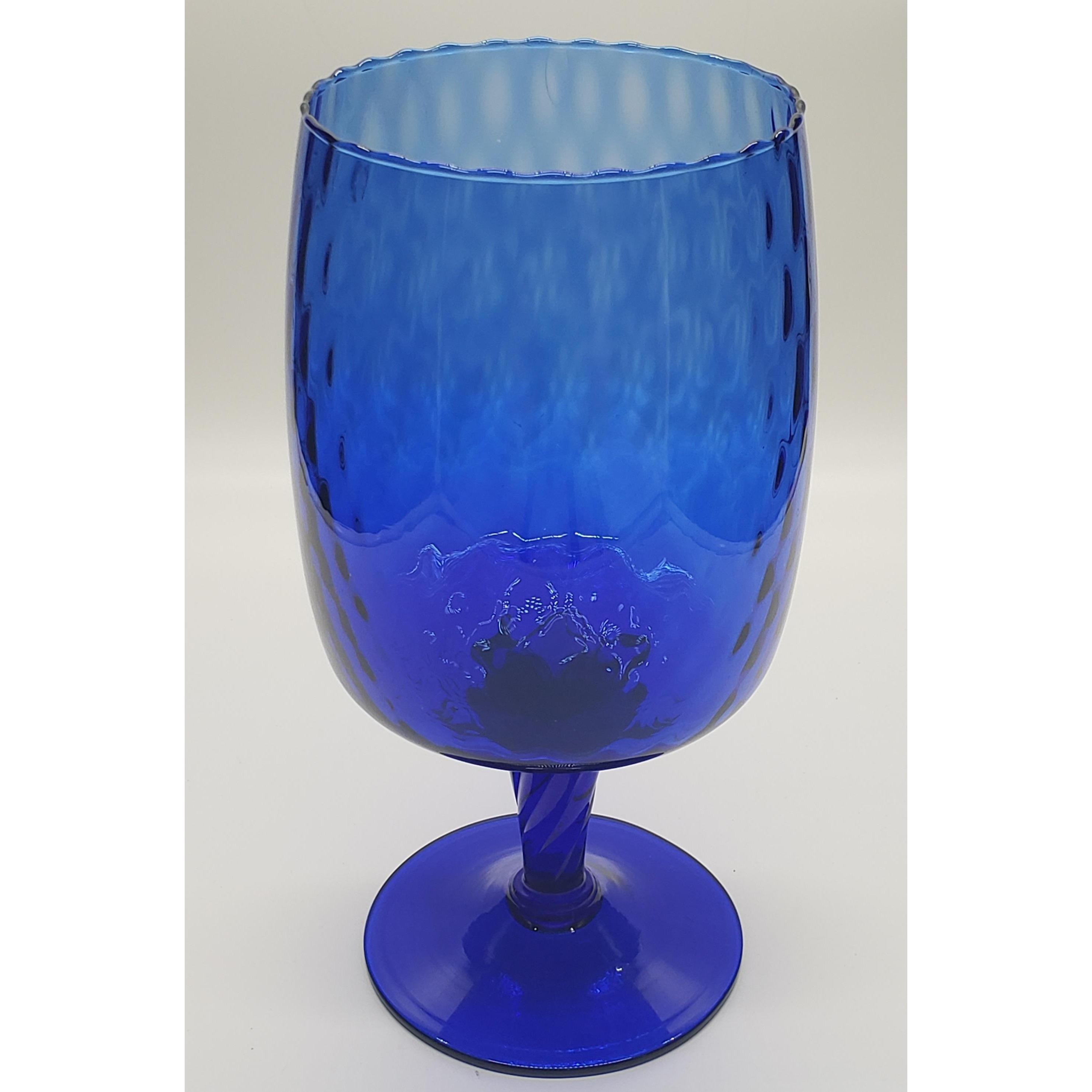 Empoli Blue optic Pedestal Glass Brandy Snifter
