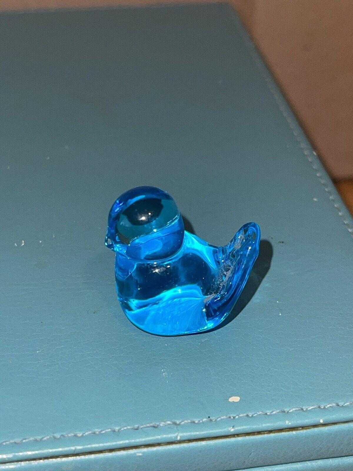 Vintage Art Glass Blue Bird Figurine Paper Weight Ron Ray #4