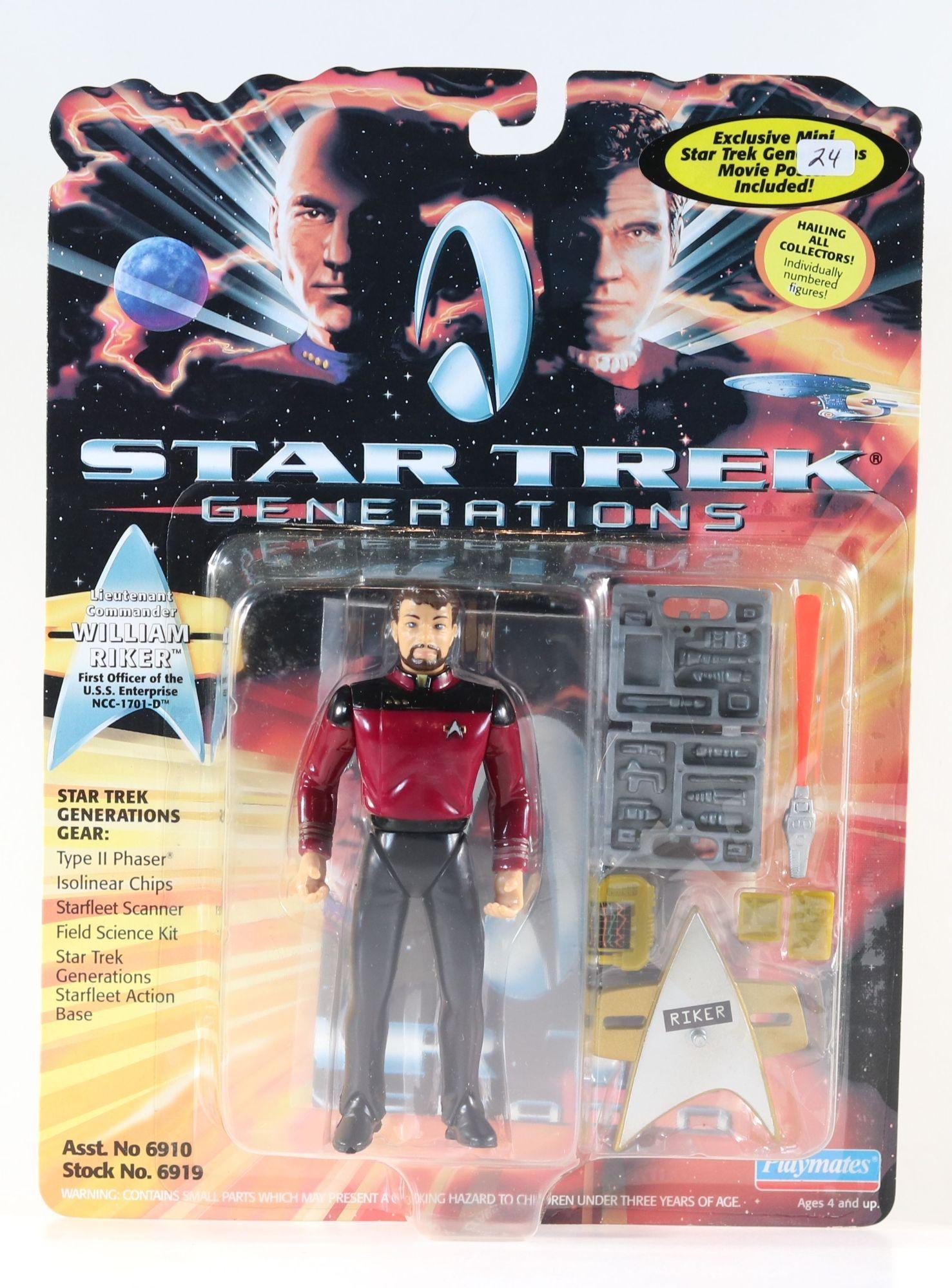 Star Trek Generations Lieutenant Commander William Riker Action Figure ...