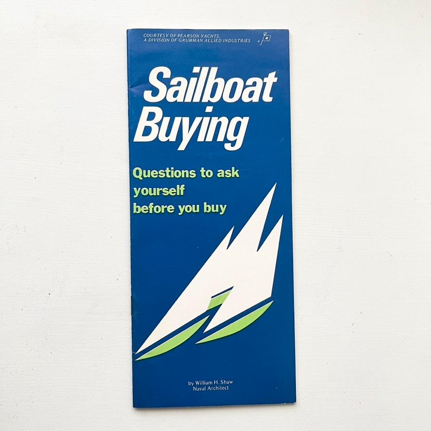 Sailboat Brochure William Shaw Naval Architect Pearson Yachts Vintage 1970s