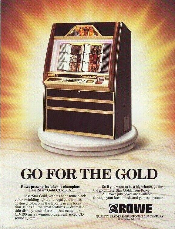 Laserstar GOLD Jukebox FLYER Original NOS Phonograph Music Art Sheet CD ...