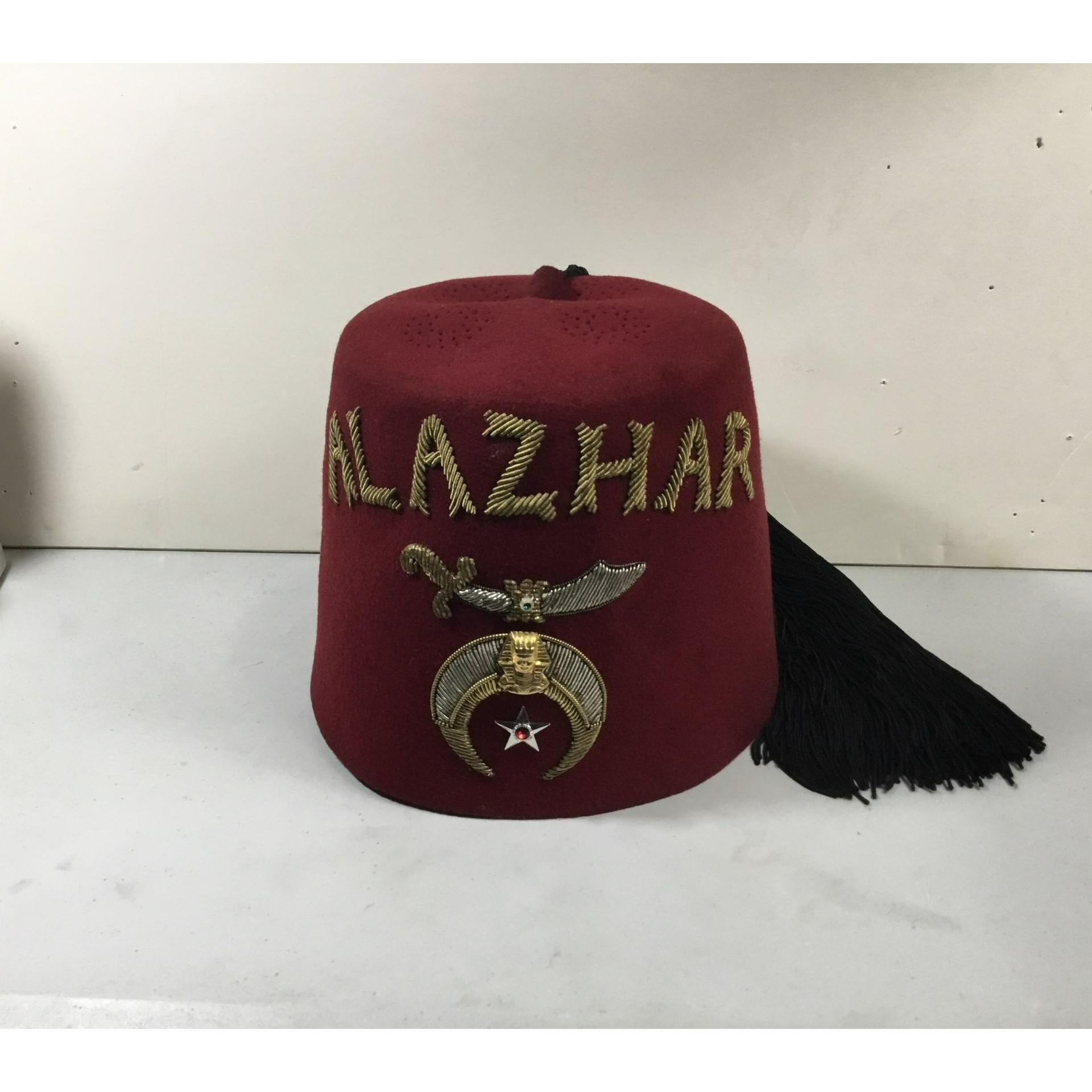 Masonic Fez, Vintage, Canada Chapter Alazhar, size 7 1/4, quality ...
