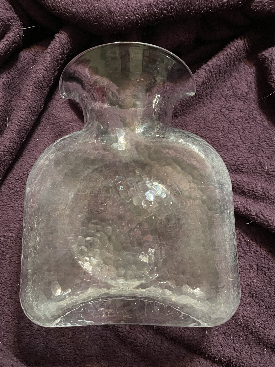 Blenko water bottle clear glass