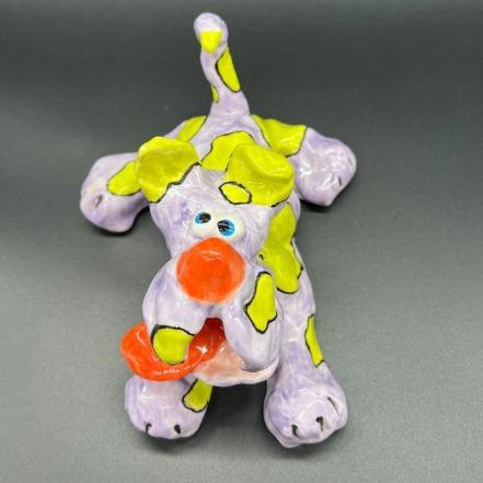 Cat's and Dog's and People Too Abstract Dog Figurine Debby Carman 2002 ...