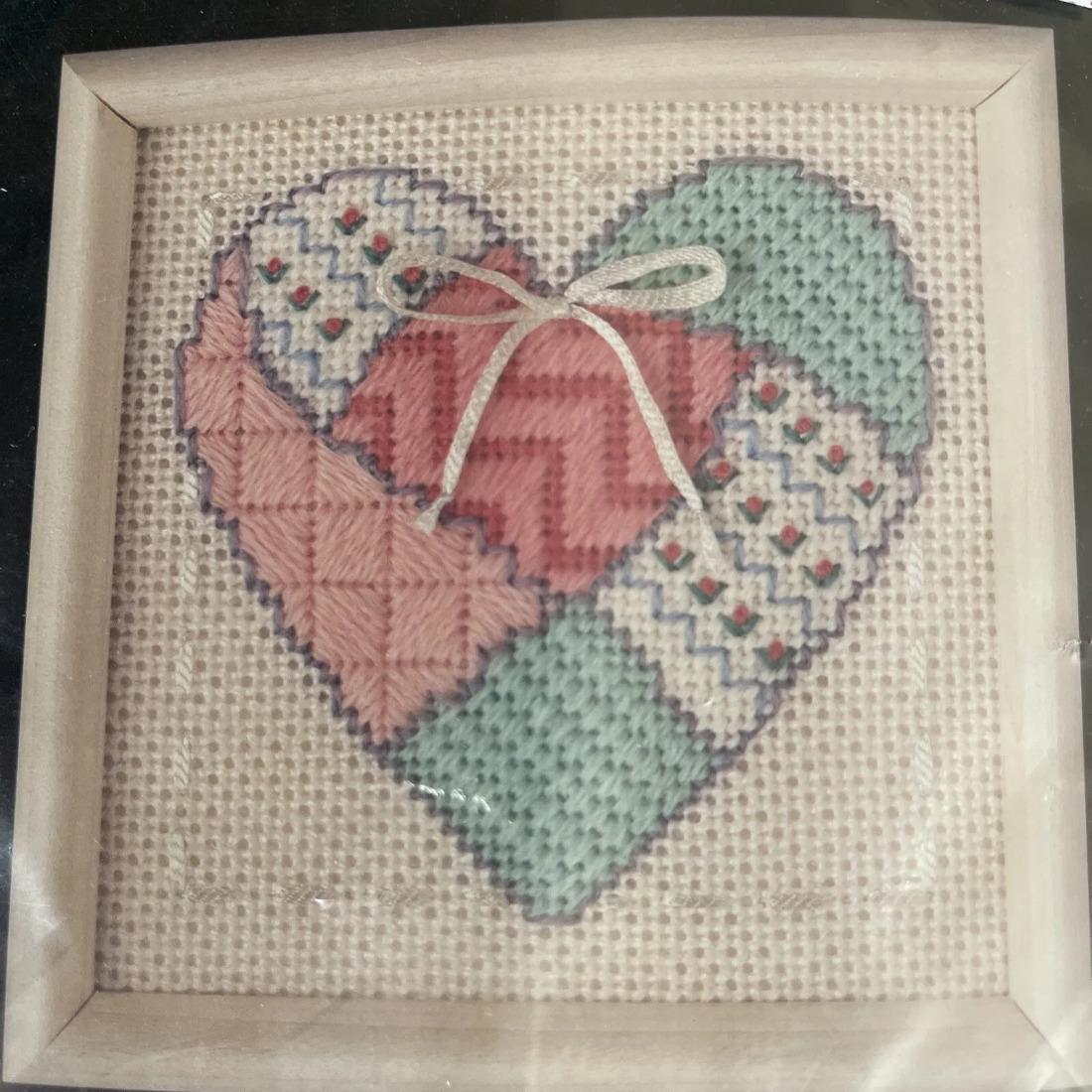 Vintage 80s 1980s Dimensions Needlepoint Kit -Mini Textured Patchwork ...