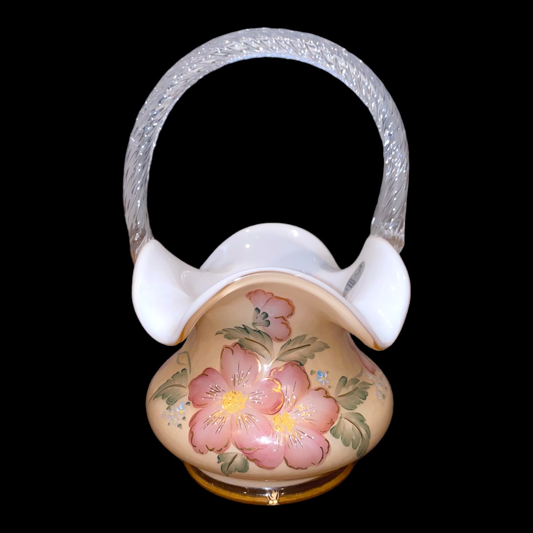 Fenton Glass Basket Sunset Overlay Designer Showcase Series Francis ...