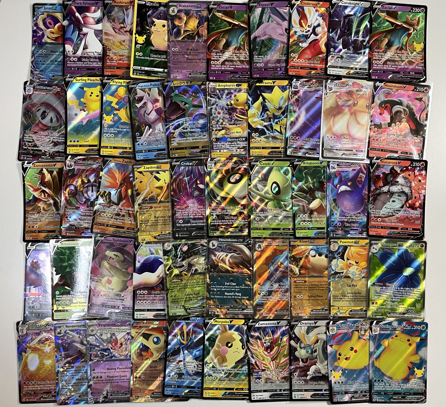 50 Card lot - Full arts, Vs, EXs, etc.
