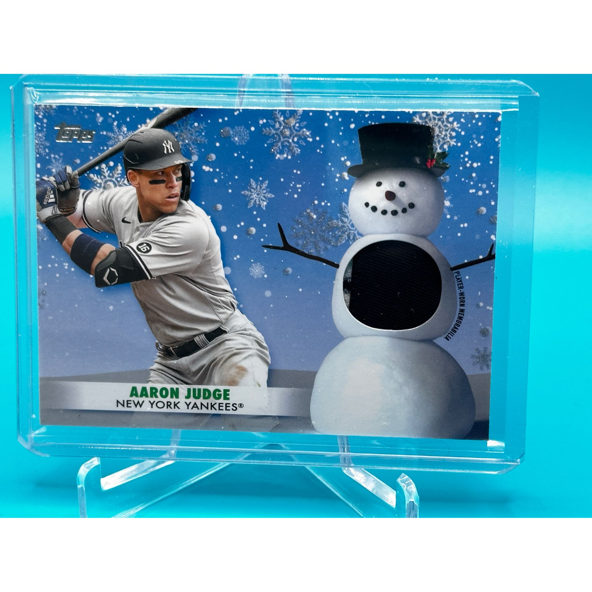 2021 Topps Holiday Aaron Judge Patch #’d 6/10 New York Yankees