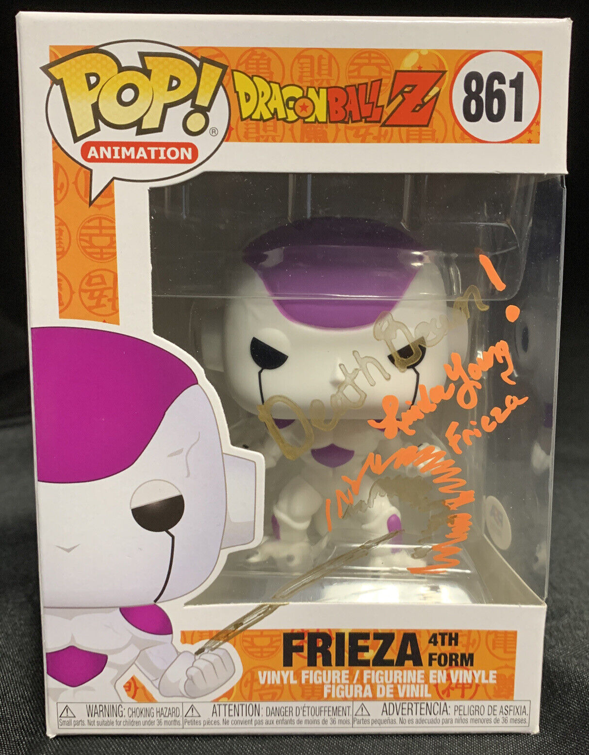 Frieza 4th Form Funko Pop Dragon Ball Z 861 Signed "Death Beam!" Linda ...