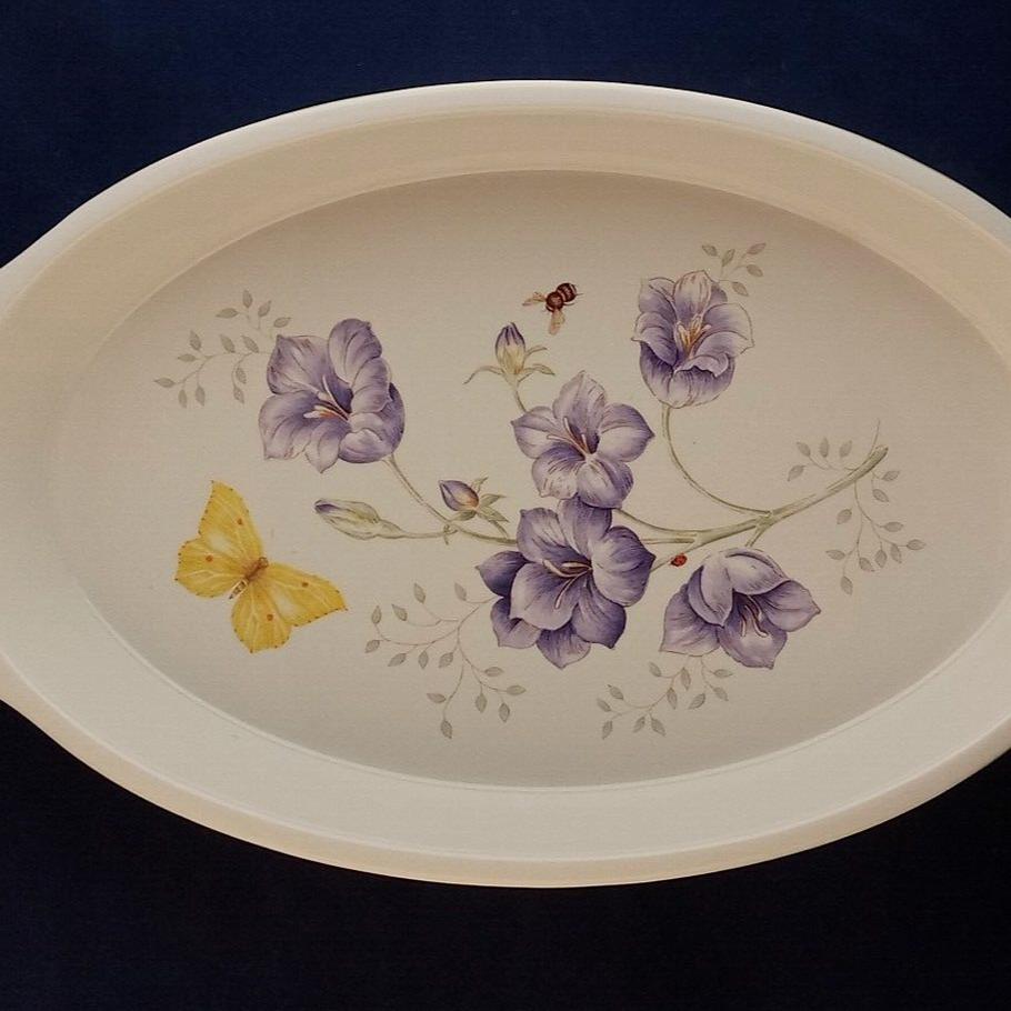 Lenox Butterfly Meadow ~ 15” Oval Baker/Casserole ~ Butterfly Handles ...