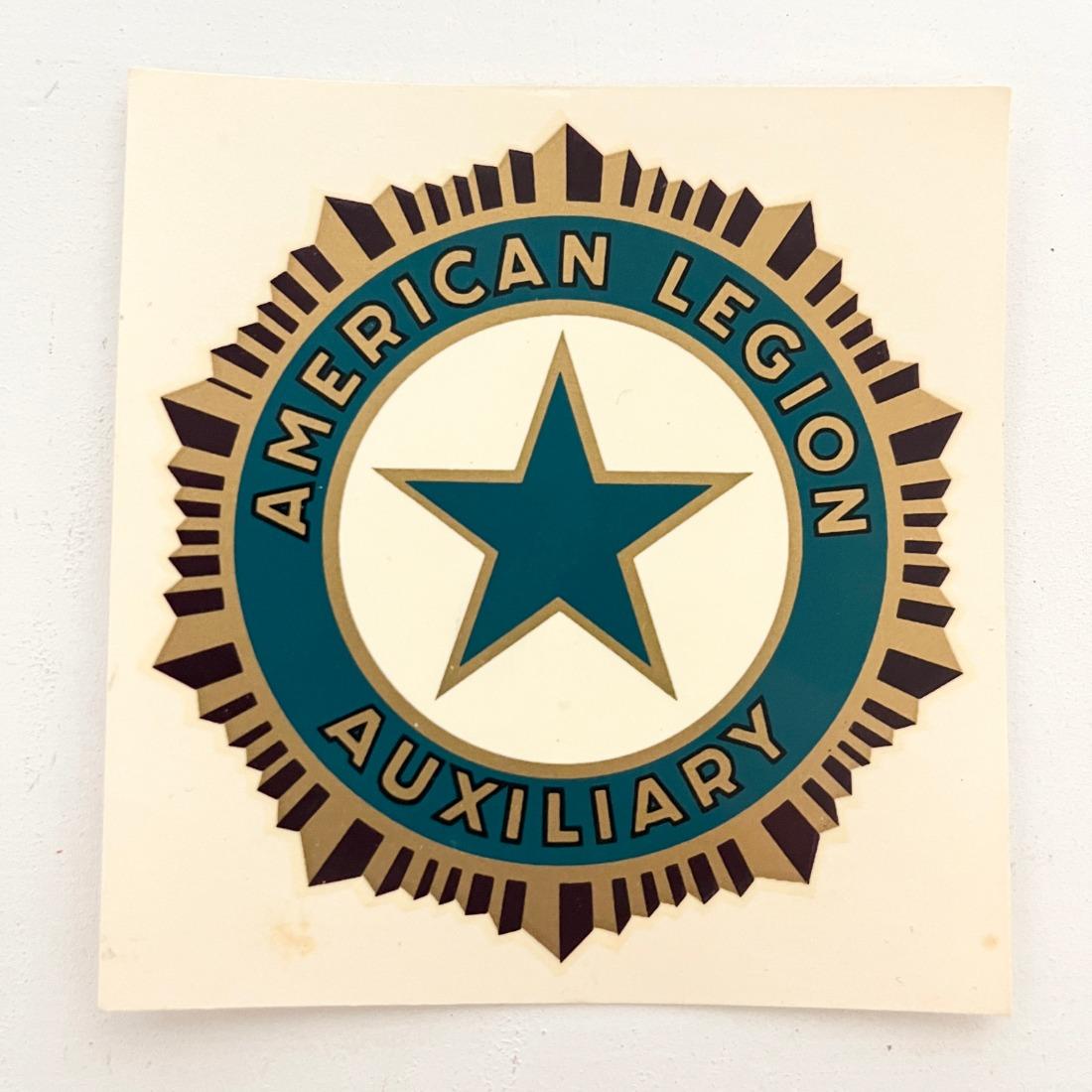 American Legion Auxiliary Badge Decal Vtg 1960s Military War Veterans ...