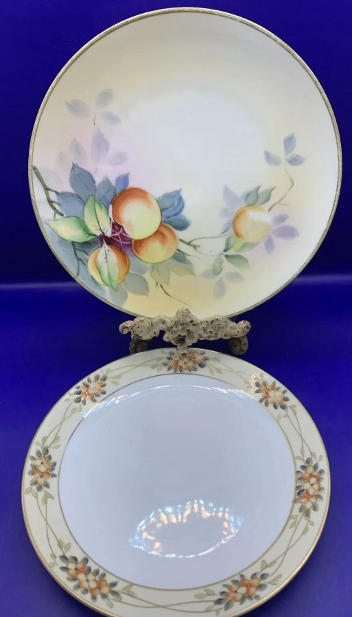 2-Nippon Hand Painted Plates