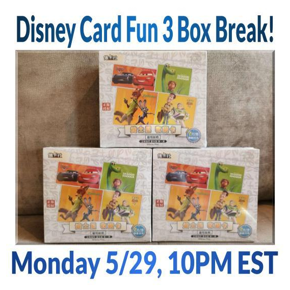 ALL REMAINING SPOTS (18) IN DISNEY CARD FUN 3 BOX BREAK B