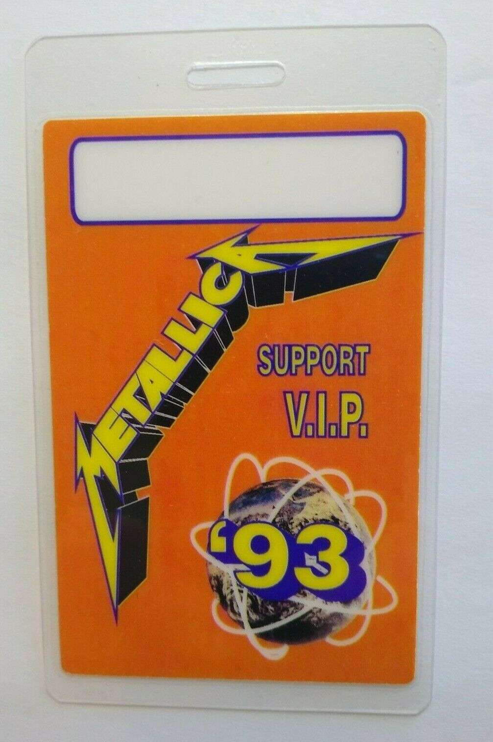 Metallica Backstage Concert Pass VIP Original 1993 Hard Rock Heavy ...