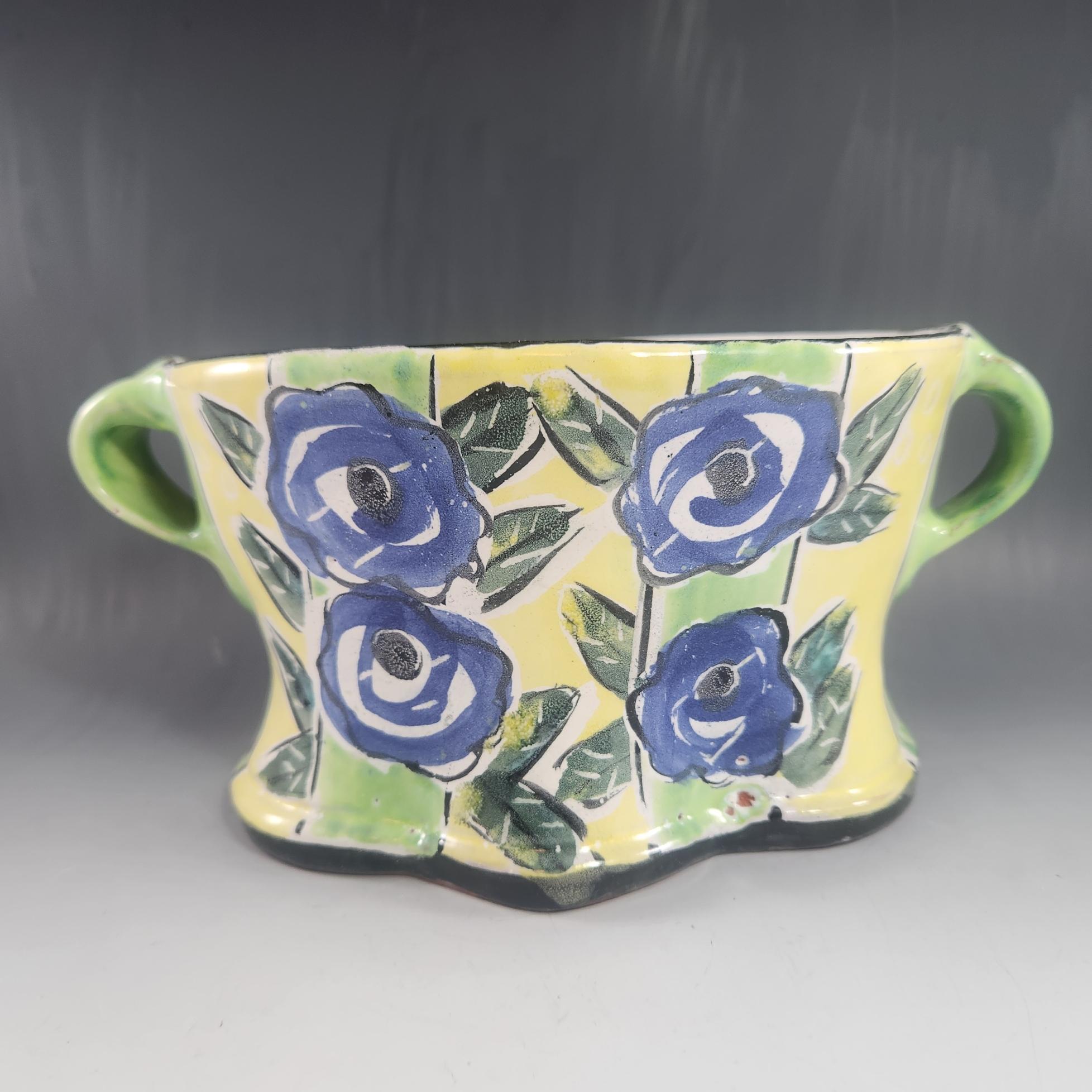 Posey Bacopoulos Studio Pottery OOAK Vase Planter Serving Dish Signed ...