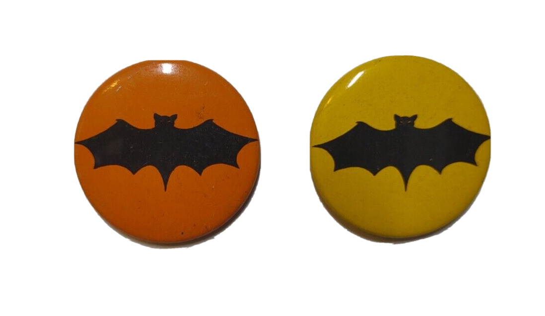 Batman Orange Yellow Pinback Button Badges 2 Original 1989 Licensed ...