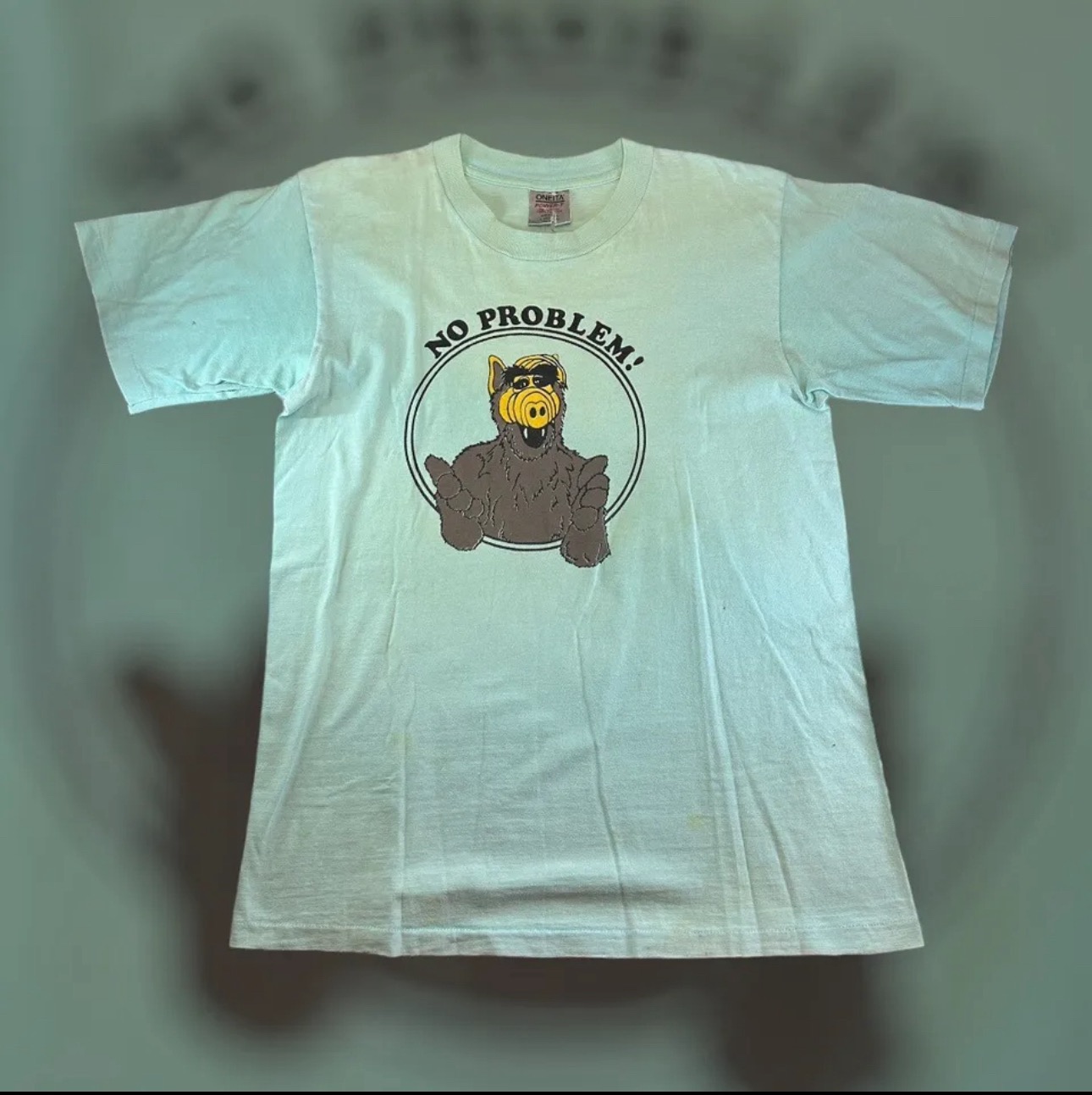 Vintage 80’s ALF No Problem Single Stitch Graphic T-Shirt Size L Onieta Tag