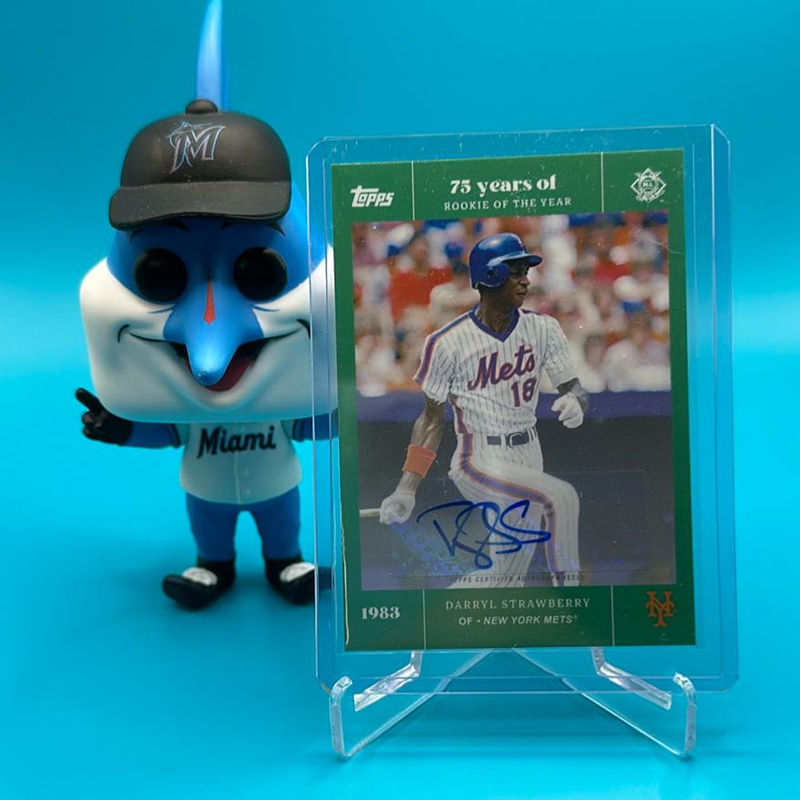 2022 Topps 75 Years Of ROY Darryl Strawberry Green Auto /50 New York Mets
