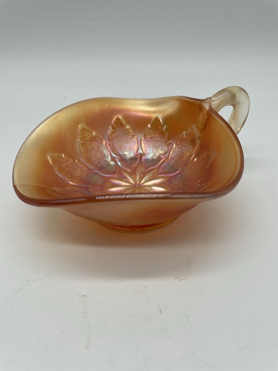 Carnival Glass Handled Nappy