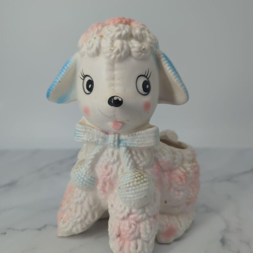 Vintage Kitsch Lamb Planter