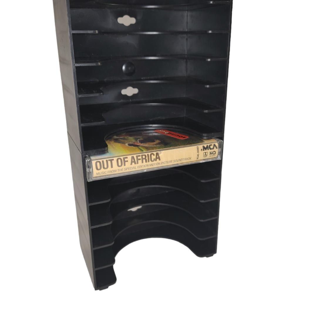 Vintage Plastic 12 Cassette Tape Storage Case Holder WALL MOUNTABLE ...