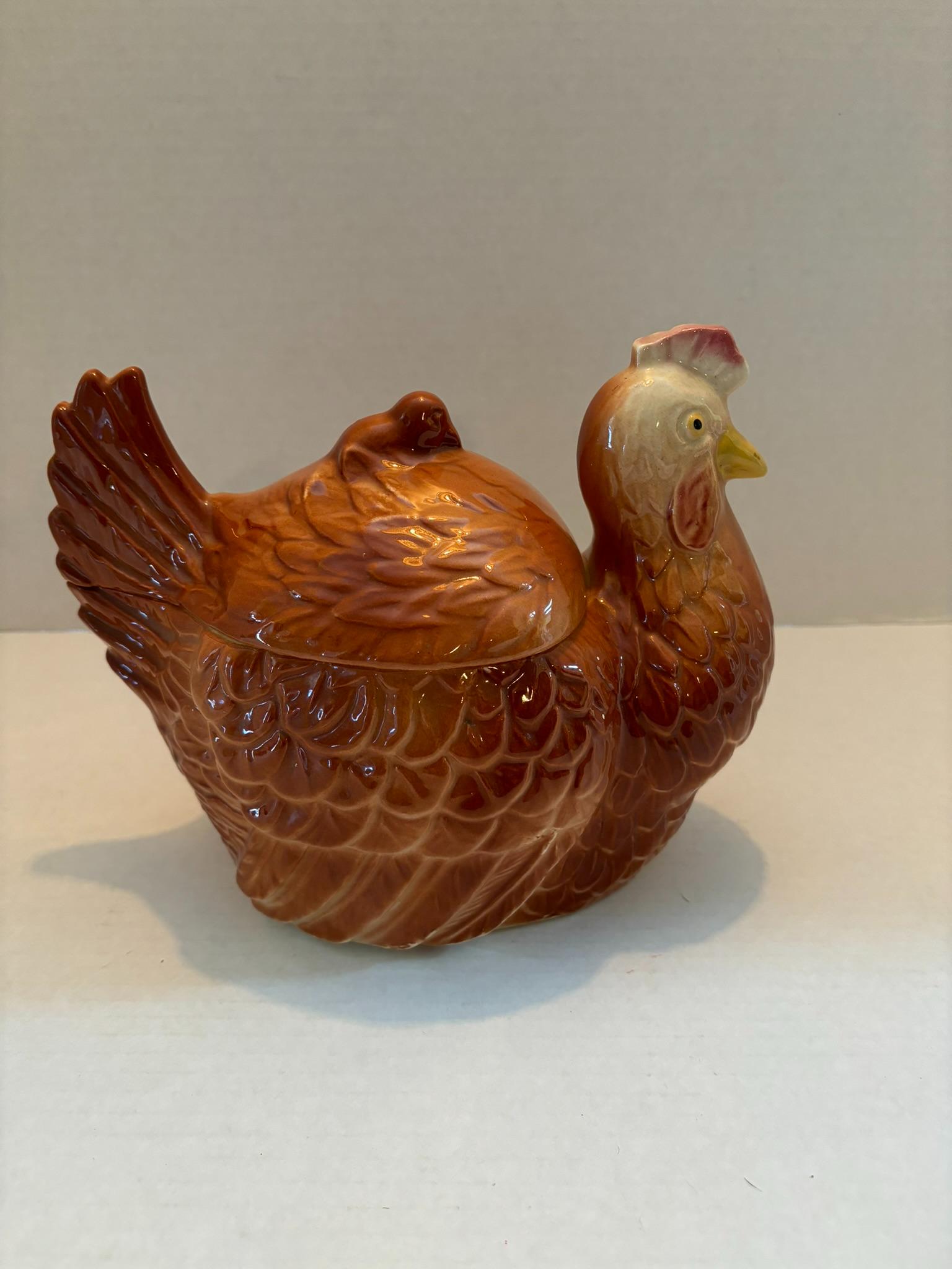Vintage 1940s Style Chicken Cookie Jar made by Fabco