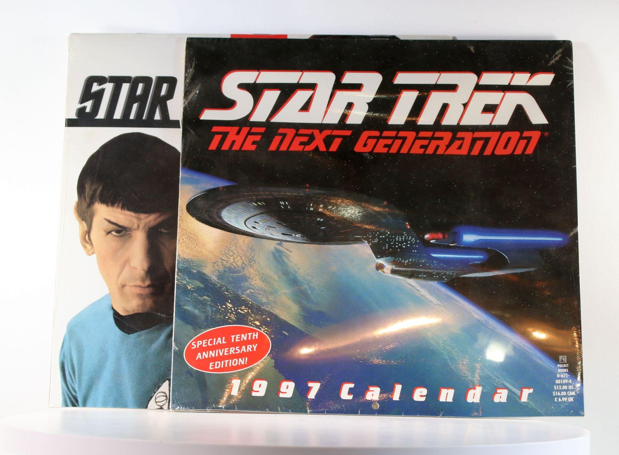 Star Trek Calendars From 1997 Two Calendars Star Trek & Star Trek TNG ...