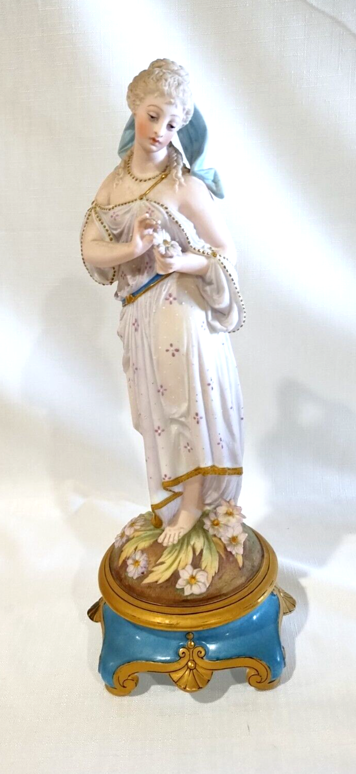 Antique 1880s French Limoges Gibus & Redon Porcelain Goddess Figurine ...