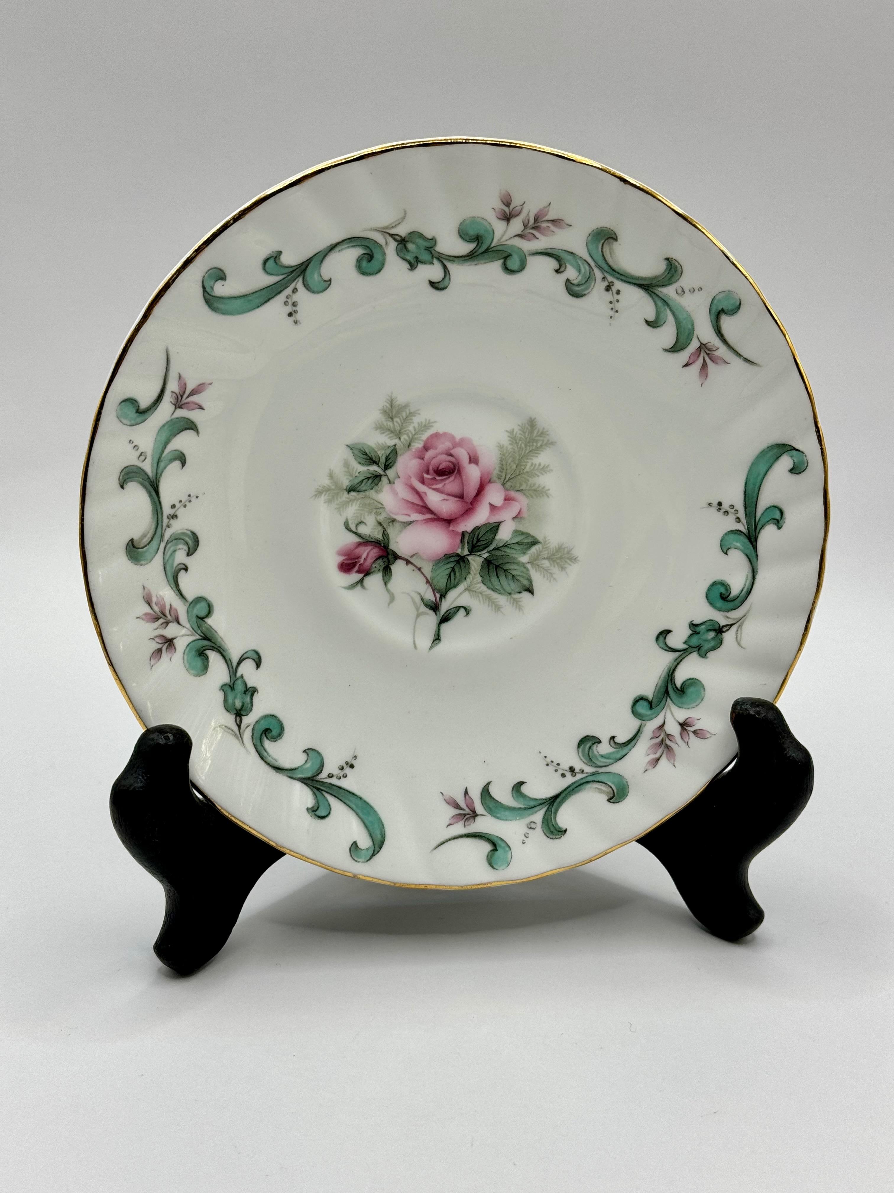 Vintage Rosina Pattern Rose Floral Porcelain Collector Trinket Dish ...