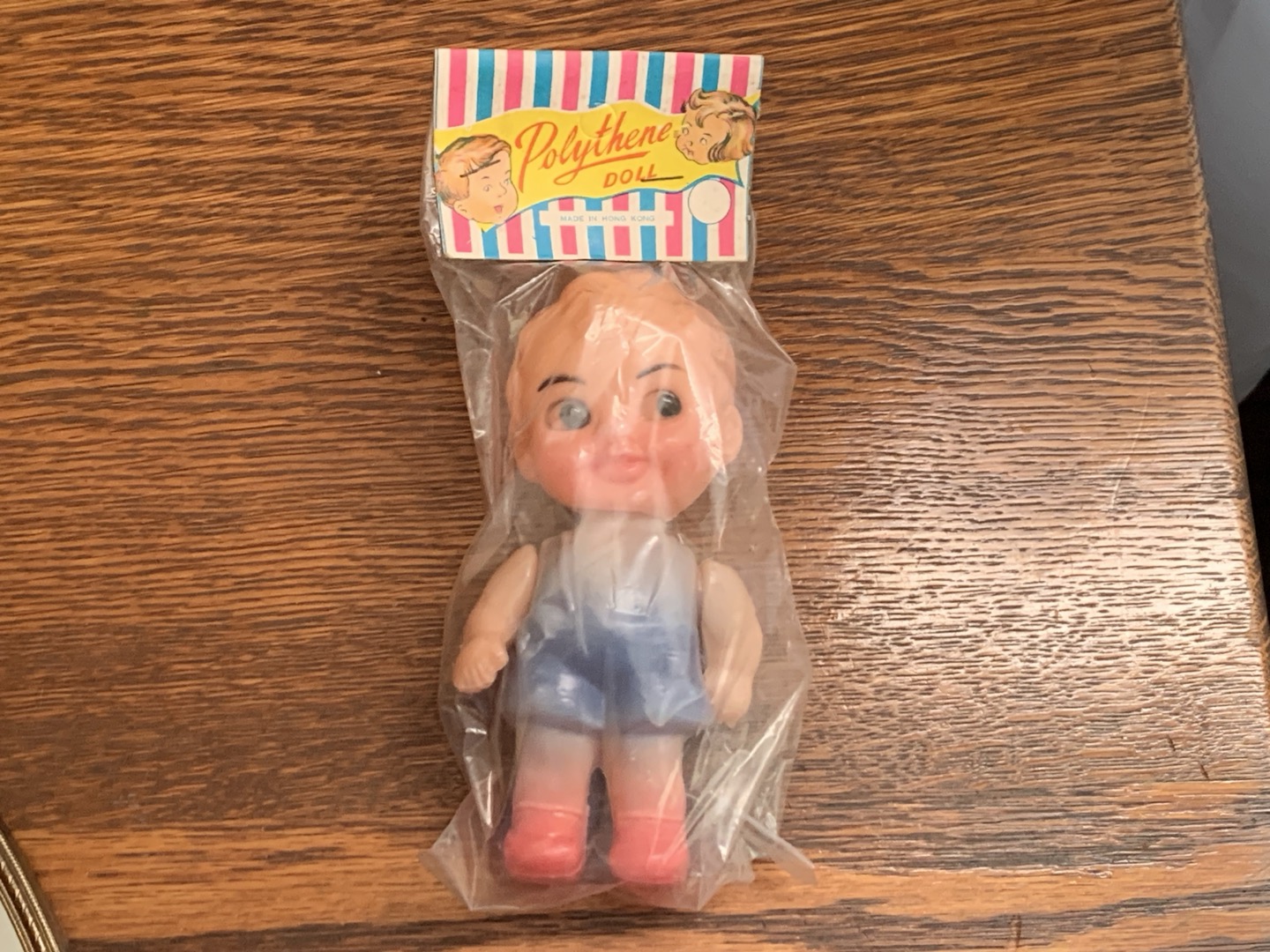 NOS Vintage Plastic Boy Baby Doll Mid Century, Still In Package