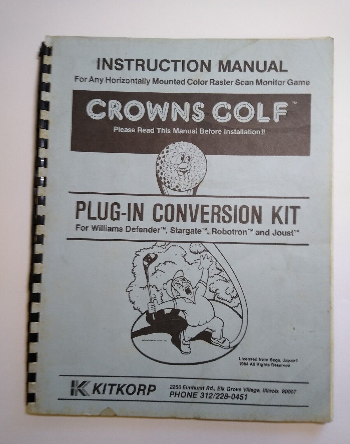 Crowns Golf Arcade Manual Original Kit Conversion Operation Service ...