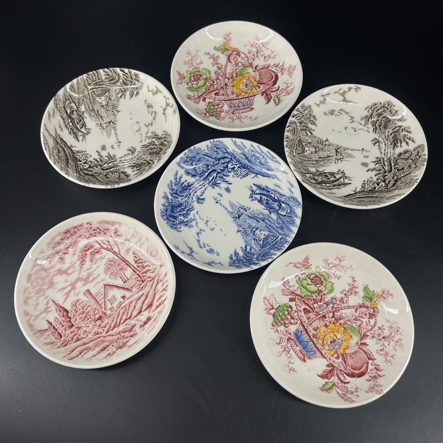 Set Six Myott England Bountiful Lakeside Dishes