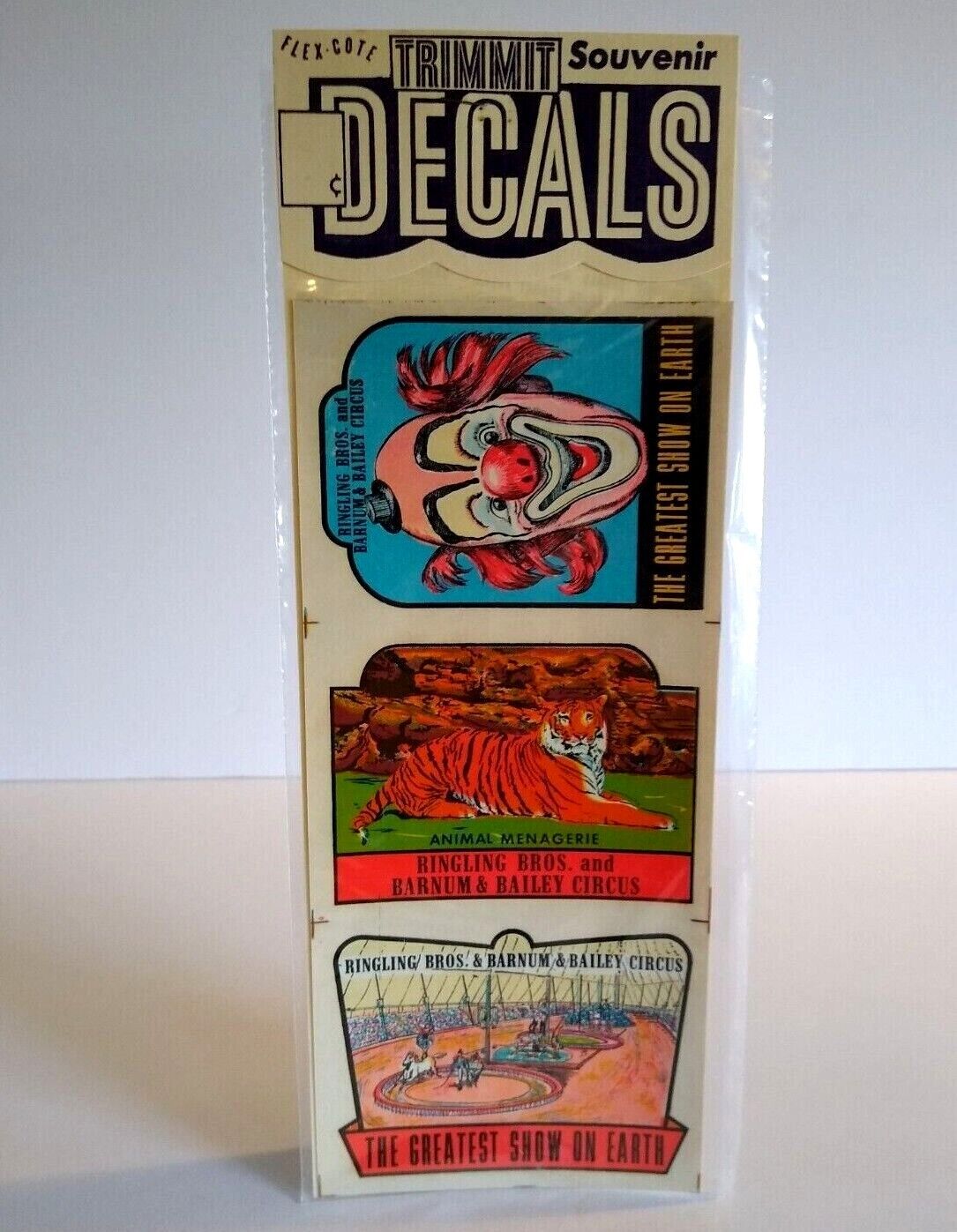 Ringling Bros. And Barnum Bailey Circus Decals Package Clown Tiger Big ...