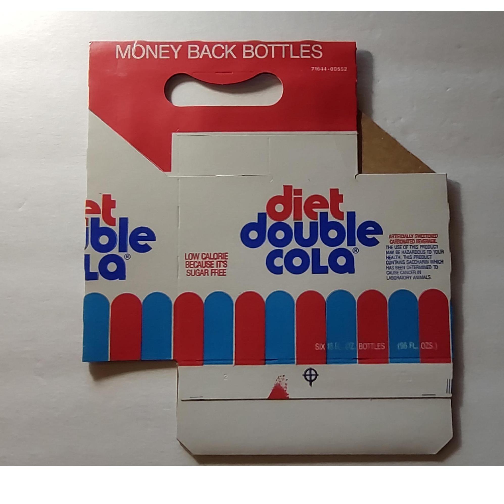 Diet Double Cola Soda Original 6 Pack Cardboard Bottle Carton Carrier ...