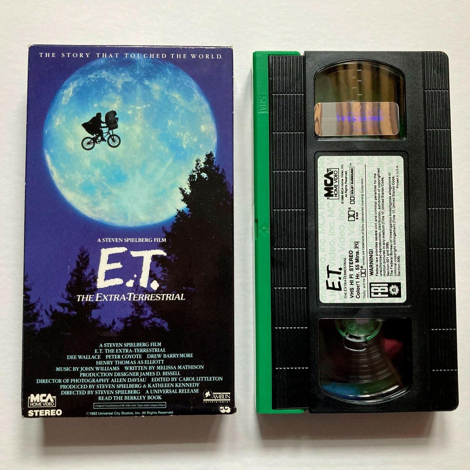 E.T. The Extra-Terrestrial VHS VCR Video Tape Used Movie Peter Coyote ...
