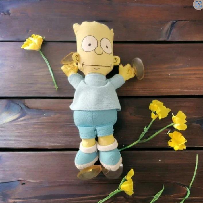 Vintage 1990 Bart Simpson Disney Window Cling Plush The Simpsons Sun Faded