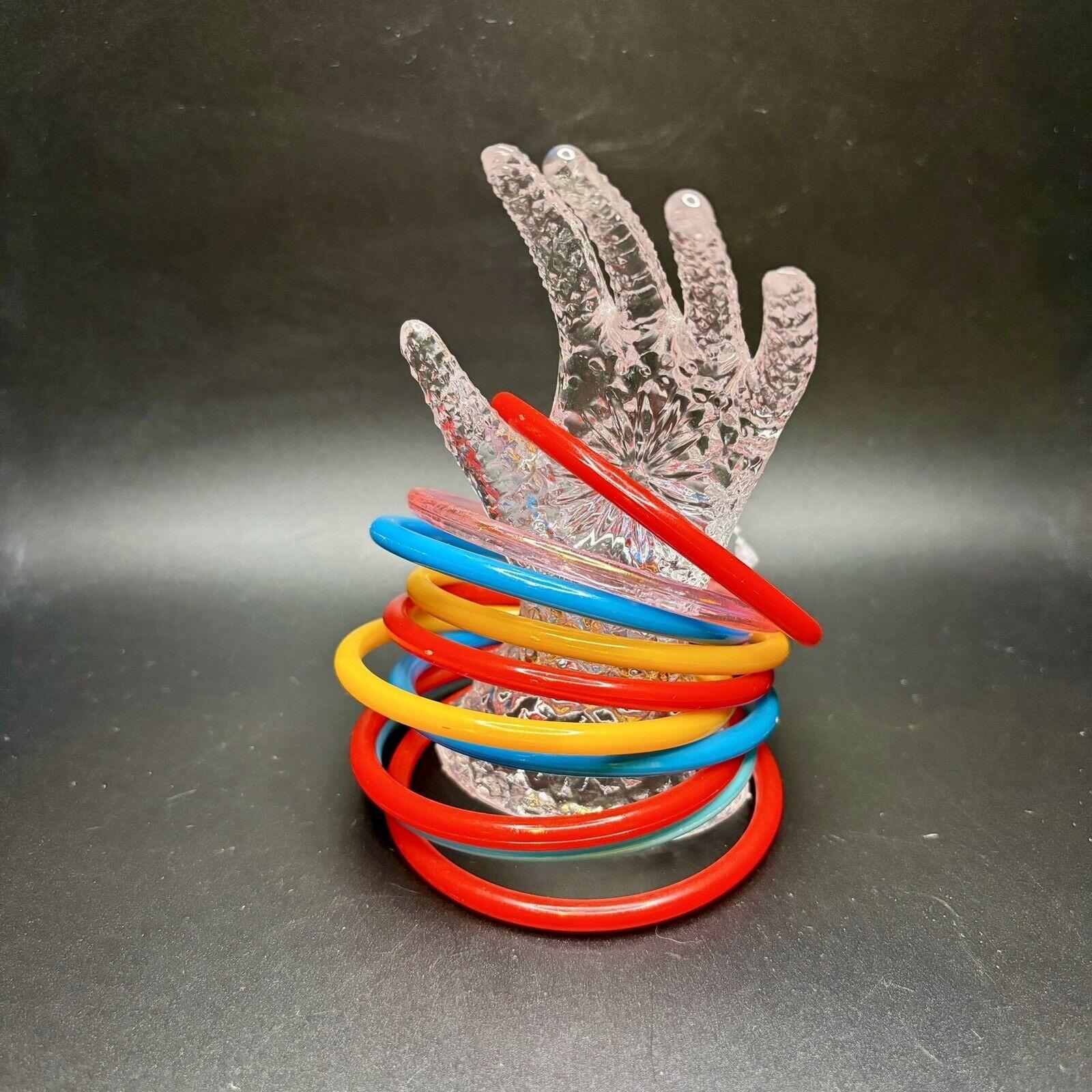Vintage Set of 10 Plastic Bangle Bracelets in Primary Colors Red, Blue ...