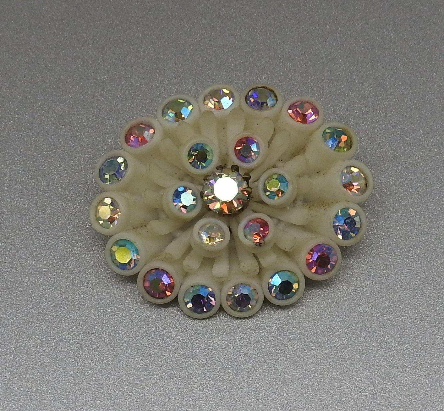 Plastic Flower Brooch