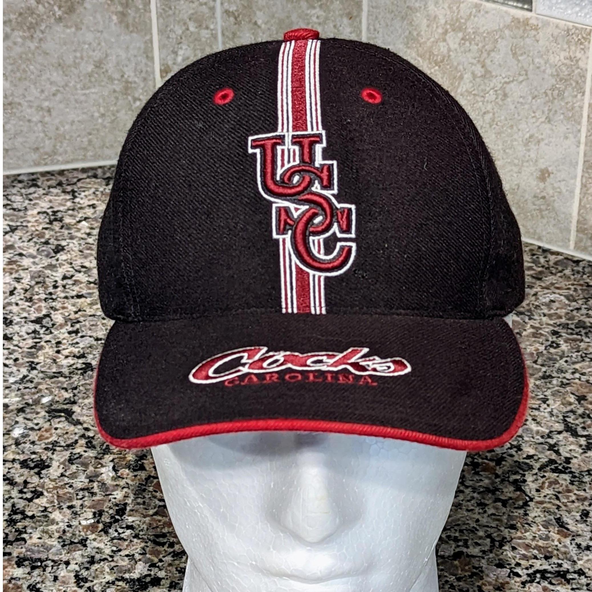 University Of South Carolina Gamecocks Football Black Strapback Wool ...
