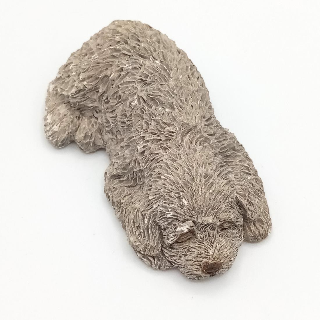 Hand Painted Sandicast "Curly" Sleeping Sheep Dog S54 Loose Sculpture ...