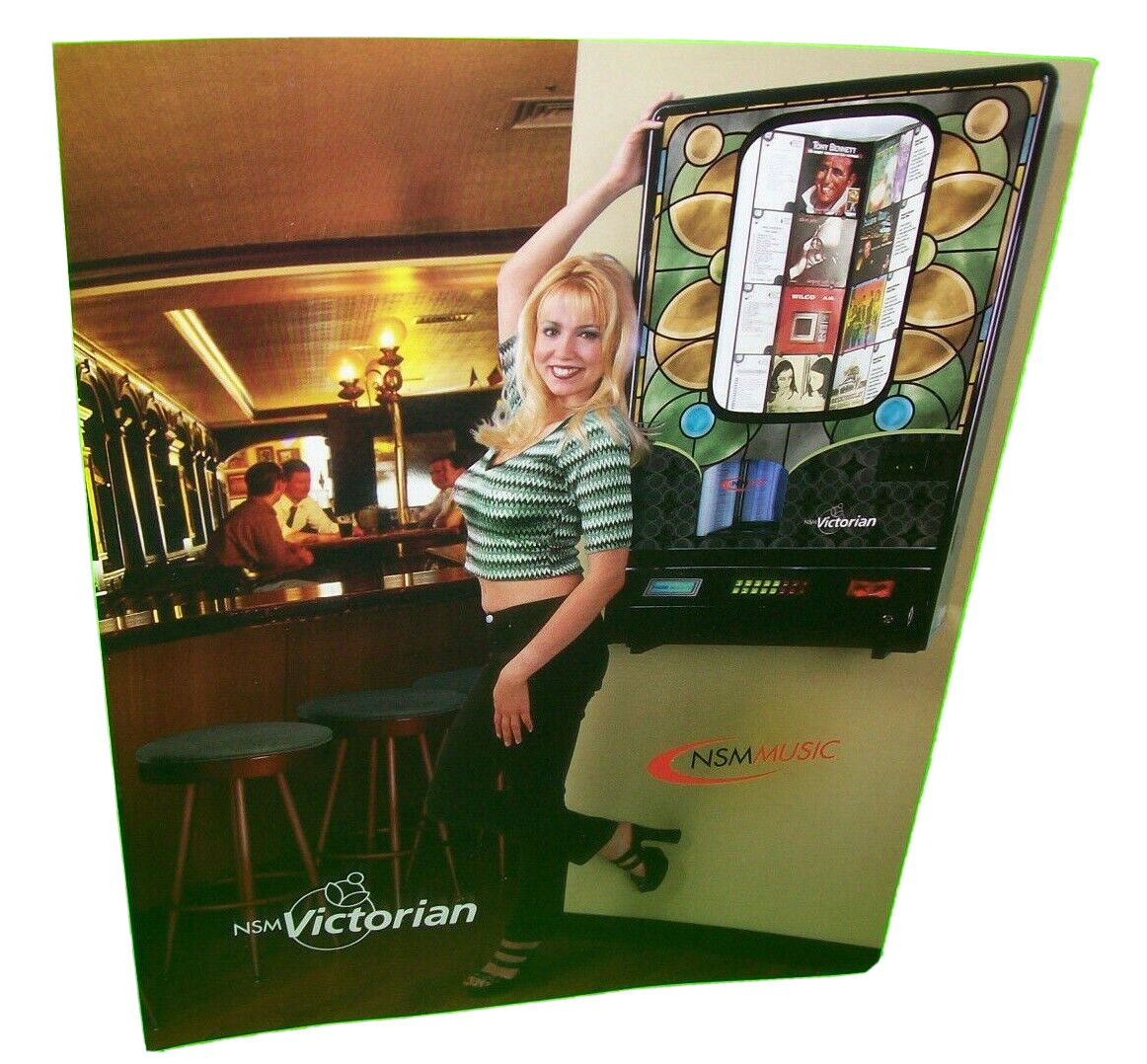 Victorian Jukebox FLYER Original NMS NOS Phonograph Music Promo Art 8.5 ...