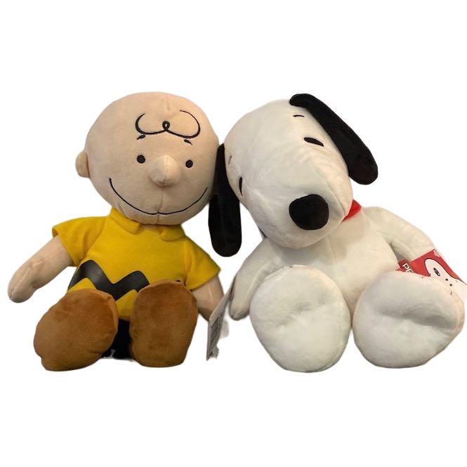Plush Charlie Brown & Snoopy 15"