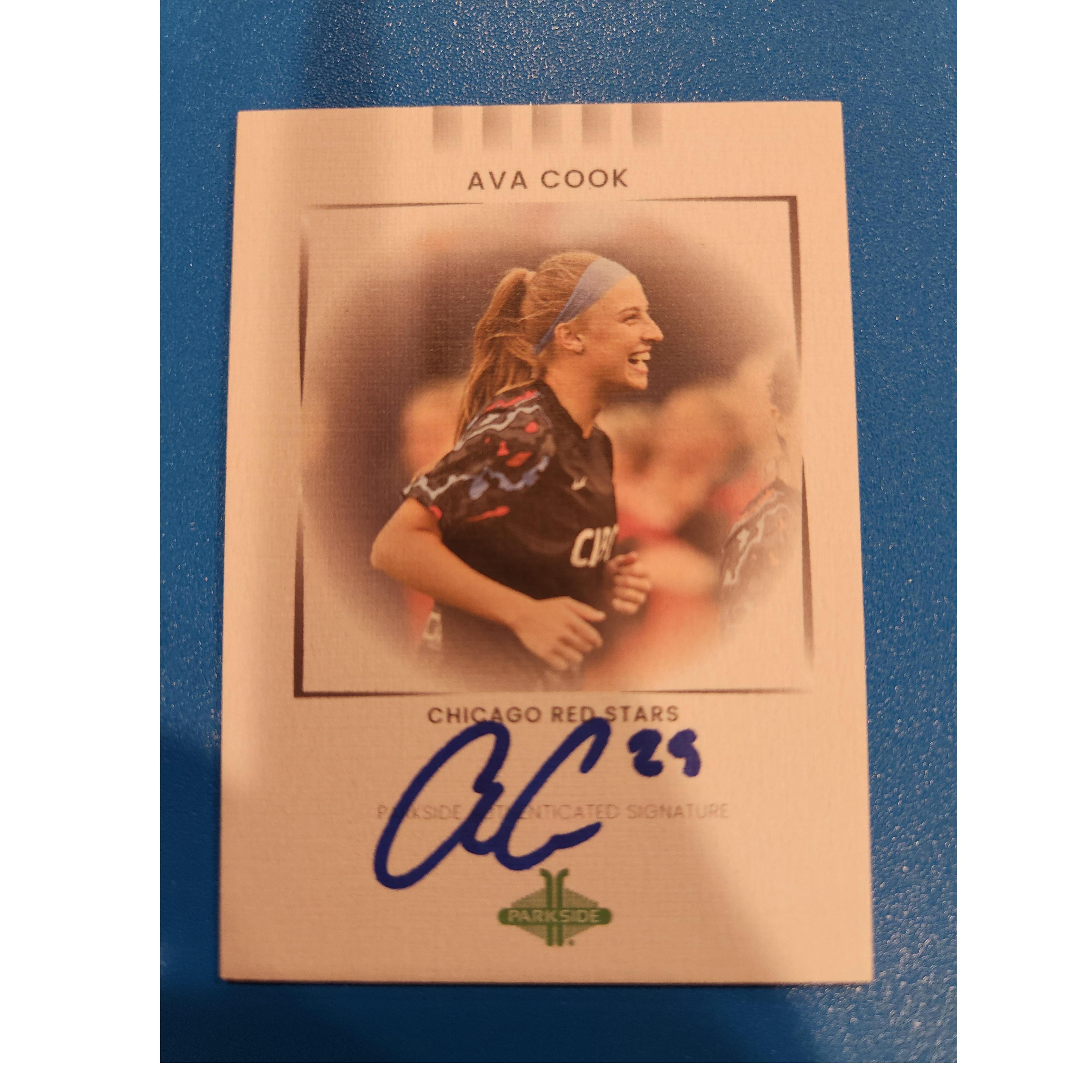 2022 Parkside Paramount Ava Cook Autograph PSS-AC Chicago Red Stars