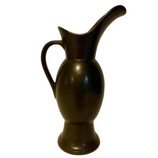 Mid Century Modern Black Pitcher/Vase Hyalyn NC Pottery
